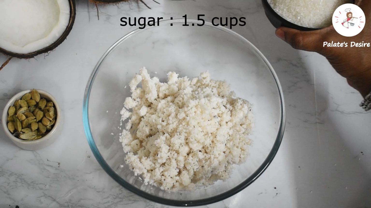 Coconut Burfi recipe , how to make kobbari mithai - Palate's Desire